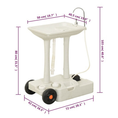 Berkfield Portable Camping Toilet and Handwash Stand Set with Water Tank
