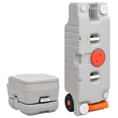 Berkfield Portable Camping Toilet and Water Tank Set