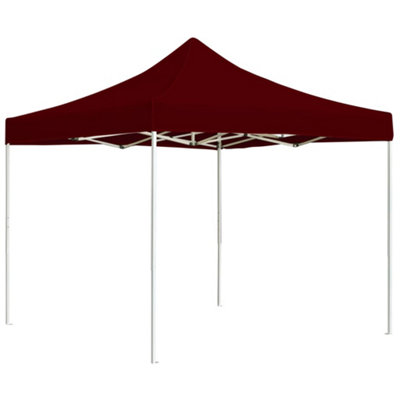 Berkfield Professional Folding Party Tent Aluminium 3x3 m Wine Red