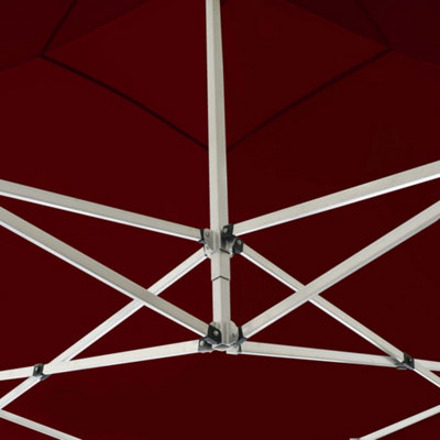 Berkfield Professional Folding Party Tent Aluminium 3x3 m Wine Red