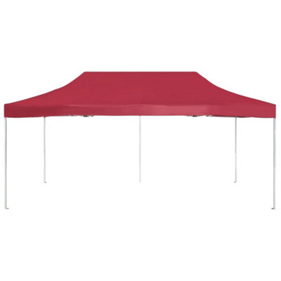 Berkfield Professional Folding Party Tent Aluminium 6x3 m Wine Red