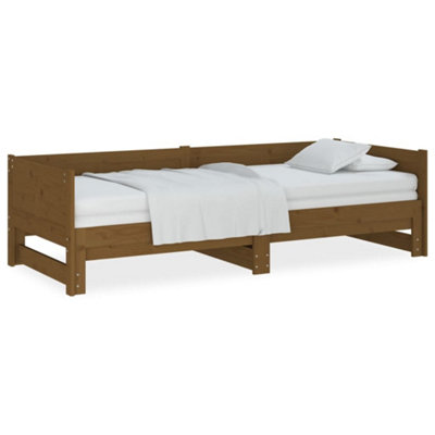 Berkfield Pull out Day Bed Honey Brown Solid Wood Pine 2x 80x200 cm