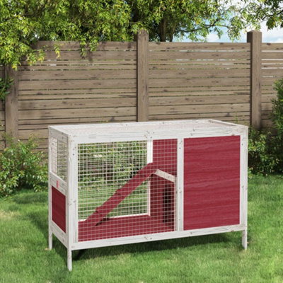 Berkfield Rabbit Hutch Mocha 103x44x69.5 cm Solid Wood Pine