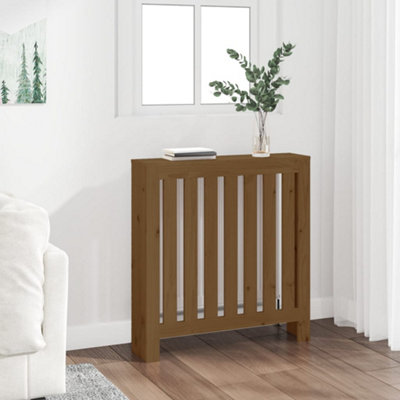 Berkfield Radiator Cover Honey Brown 79.5x19x84 cm Solid Wood Pine ...