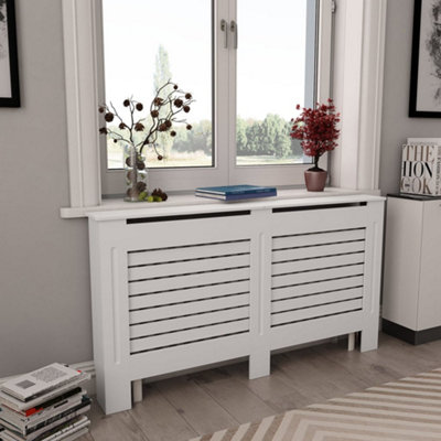 Berkfield Radiator Covers 2 pcs White 152x19x81.5 cm MDF | DIY at B&Q