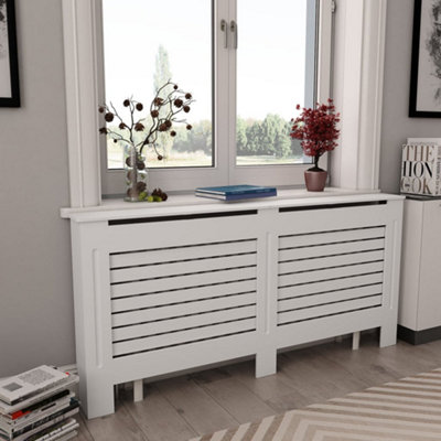 Berkfield Radiator Covers 2 pcs White 172x19x81.5 cm MDF | DIY at B&Q