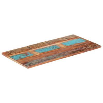 Berkfield Rectangular Table Top 60x140 cm 25-27 mm Solid Reclaimed Wood ...