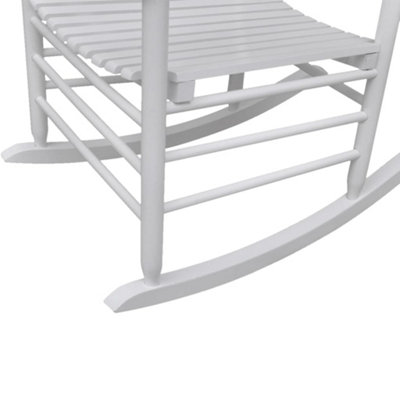 Berkfield Rocking Chair with Curved Seat White Wood
