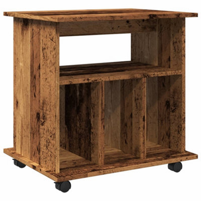 Berkfield Rolling Cabinet Old Wood 60x45x60 cm Engineered Wood