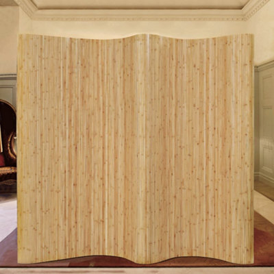 Berkfield Room Divider Bamboo 250x165 cm Natural