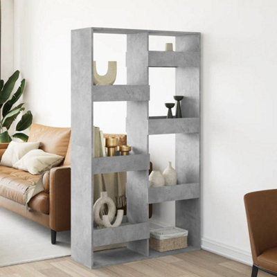 Berkfield Room Divider Concrete Grey 100x33x175 cm Engineered Wood