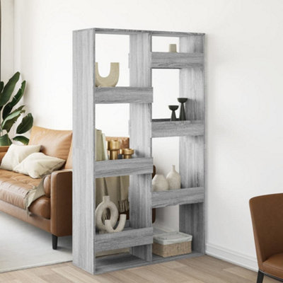 Berkfield Room Divider Grey Sonoma 100x33x175 cm Engineered Wood