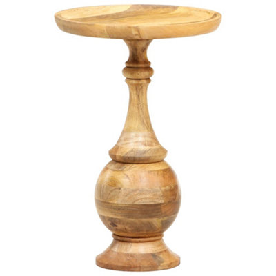 Berkfield Round Side Table 43x43x66 cm Solid Mango Wood