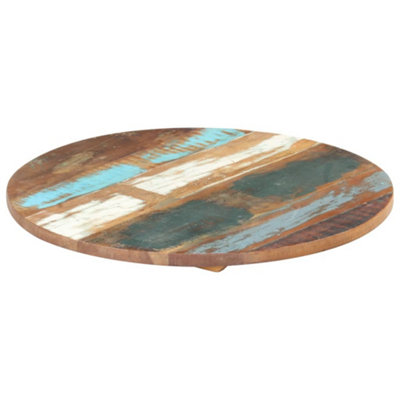 Berkfield Round Table Top 50 cm 25-27 mm Solid Reclaimed Wood