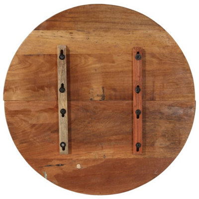 Berkfield Round Table Top 70 cm 25-27 mm Solid Reclaimed Wood