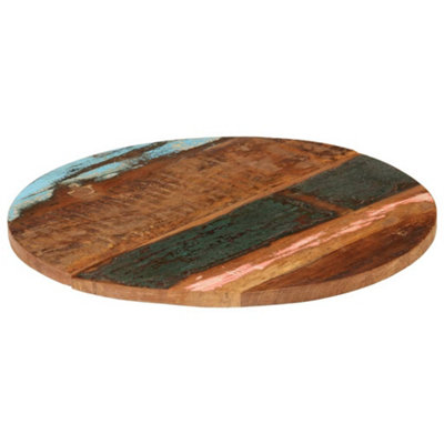 Berkfield Round Table Top 70 cm 25-27 mm Solid Reclaimed Wood