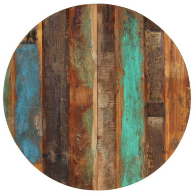 Berkfield Round Table Top 80 cm 15-16 mm Solid Reclaimed Wood