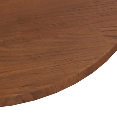 Berkfield Round Table Top Dark Brown Radius 40x1.5 cm Treated Solid ...