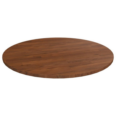 Berkfield Round Table Top Dark Brown Radius 90x1.5 cm Treated Solid ...