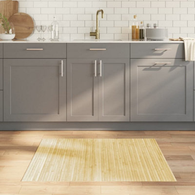 Berkfield Rug Rectangular Light Nature 80x100 cm Bamboo