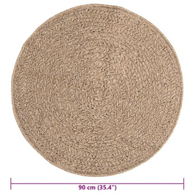 Berkfield Rug ZIZUR 90 cm Jute Look Indoor and Outdoor