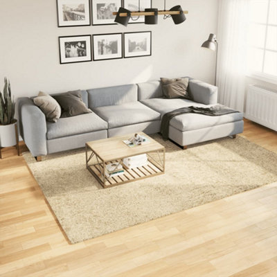 Berkfield Shaggy Rug PAMPLONA High Pile Modern Gold 200x280 cm