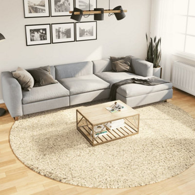 Berkfield Shaggy Rug PAMPLONA High Pile Modern Gold size 280 cm