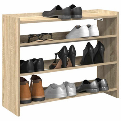 Berkfield Shoe Rack Sonoma Oak 80x25x61.5 cm Engineered Wood