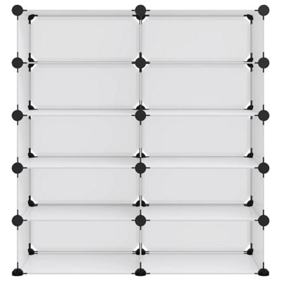 Berkfield Shoe Rack Transparent 84x32x88.5 cm PP