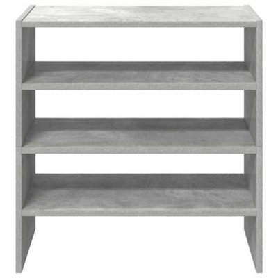Berkfield Shoe Racks 2 pcs Stackable Concrete Grey 60x30x30.5 cm