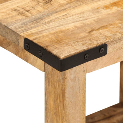 Berkfield Side Table 40x30x40 cm Solid Rough Wood Mango