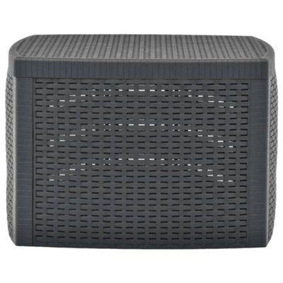Berkfield Side Table Anthracite 54x54x36.5 cm Plastic