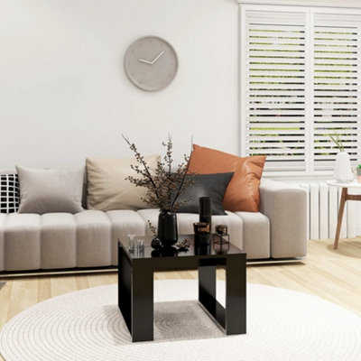 Berkfield Side Table Black 50x50x35 cm Engineered Wood