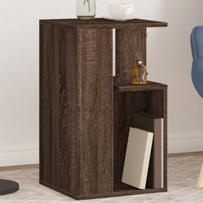Berkfield Side Table Brown Oak 35x35x60 cm Engineered Wood