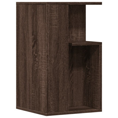 Berkfield Side Table Brown Oak 35x35x60 cm Engineered Wood