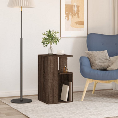 Berkfield Side Table Brown Oak 35x35x60 cm Engineered Wood