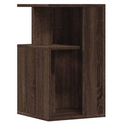Berkfield Side Table Brown Oak 35x35x60 cm Engineered Wood