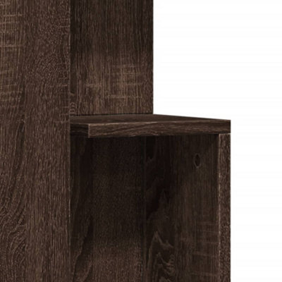 Berkfield Side Table Brown Oak 35x35x60 cm Engineered Wood
