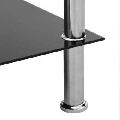 Berkfield Side Table Transparent 45x50x45 cm Tempered Glass