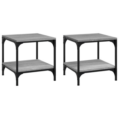 Berkfield Side Tables 2 pcs Grey Sonoma 40x40x40 cm Engineered Wood
