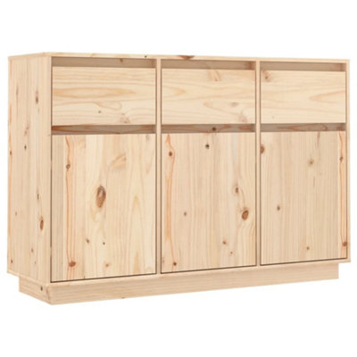 Berkfield Sideboard 110x34x75 cm Solid Wood Pine