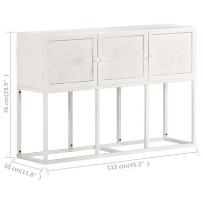 Berkfield Sideboard 115x30x76 cm Solid Mango Wood