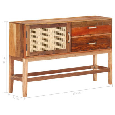 Berkfield Sideboard 118x30x76 cm Solid Reclaimed Wood