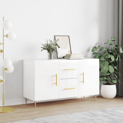 Berkfield Sideboard High Gloss White 100x36x60 cm Engineered Wood