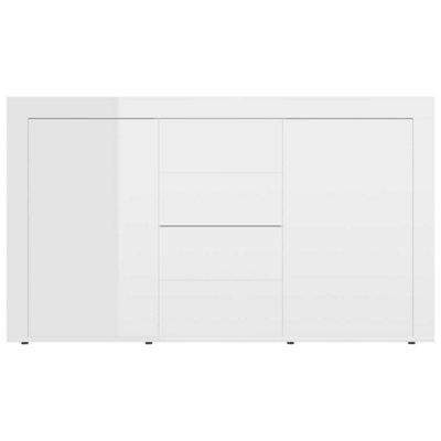 Berkfield Sideboard High Gloss White 120x36x69 cm Engineered Wood