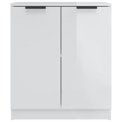 Shop Berkfield Sideboard High Gloss White 60x30x70 cm Engineered Wood