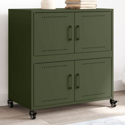BERKFIELD SIDEBOARD OLIVE GREEN 68X39X72 CM STEEL