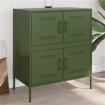 Berkfield Sideboard Olive Green 68x39x79 cm Steel