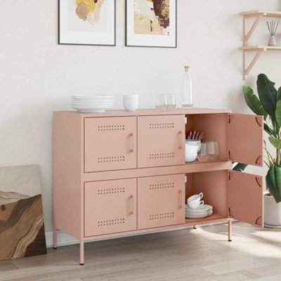 Berkfield Sideboard Pink 100.5x39x79 cm Steel