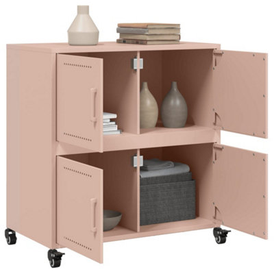 Berkfield Sideboard Pink 68x39x72 cm Steel